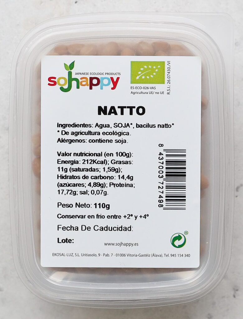 NATTO - SOJA FERMENTADA (ECOLÓGICO) - Sojhappy | Japanese ecologic product